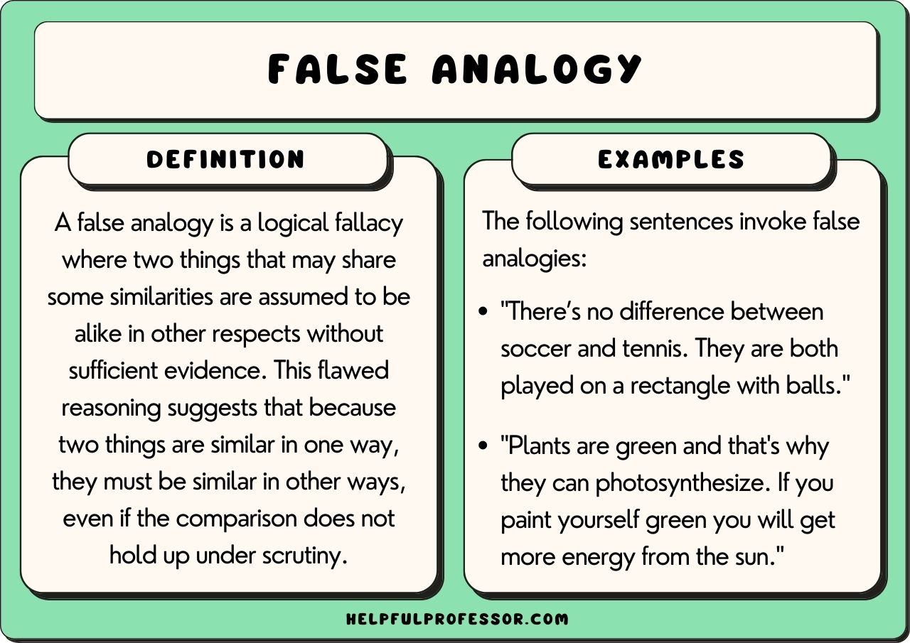 10 Common Faulty Analogy Examples That Mislead Conversations