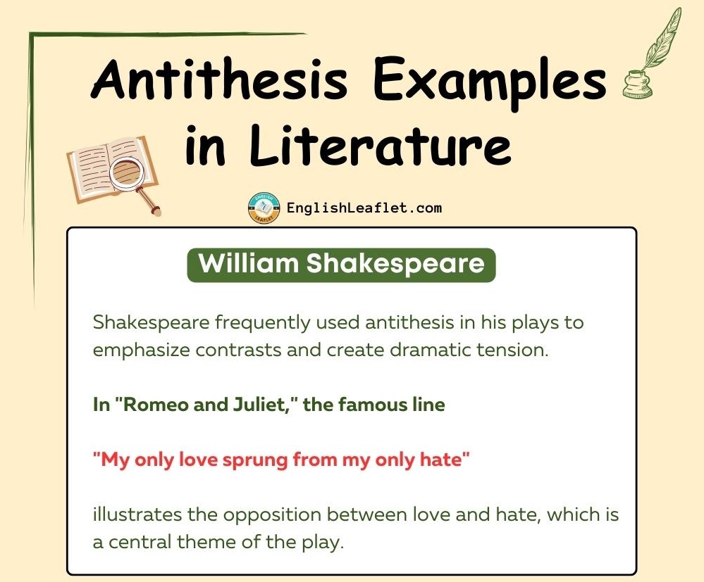 100 Examples of Antithesis to Enhance Your Writing