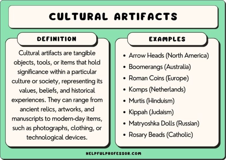 Cultural Artifact Examples That Reflect Human History and Identity