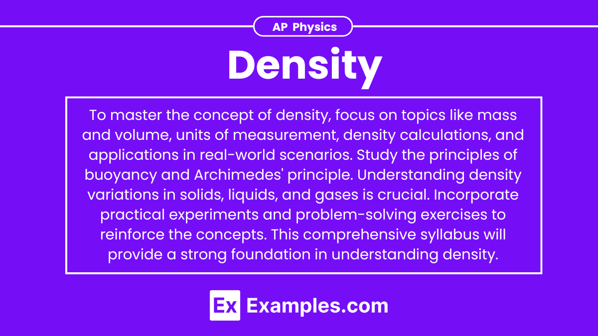 Density Examples: Understanding Everyday Applications