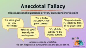 Examples of Anecdotal Evidence Impacting Beliefs