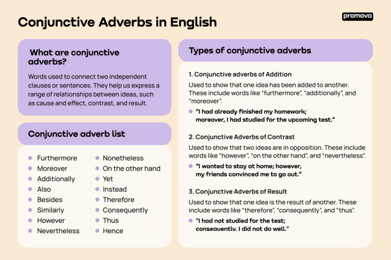 Examples of Conjunctive Adverbs in Writing