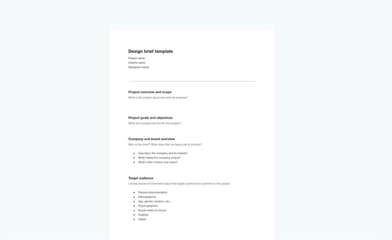 Examples of Design Brief for Successful Projects