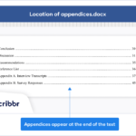 Examples of Appendix in Research Papers