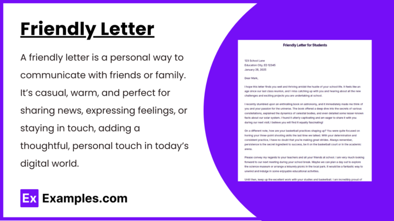 Examples of Friendly Letter Format You Can Use Today