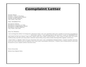 Examples of How to Write a Letter of Complaint