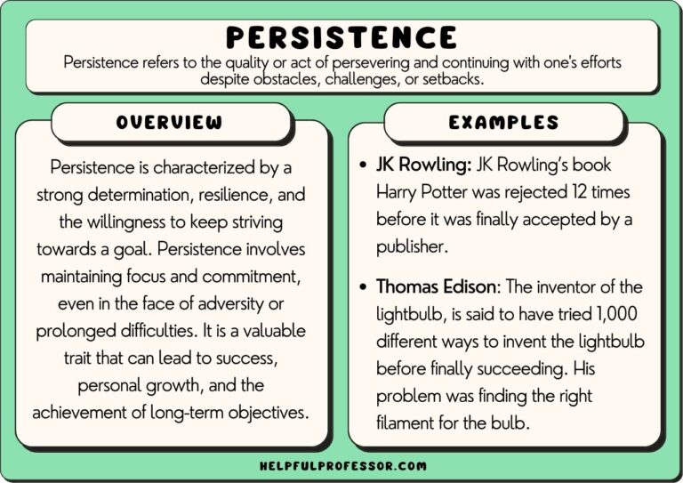 Examples of Persistence in Overcoming Challenges